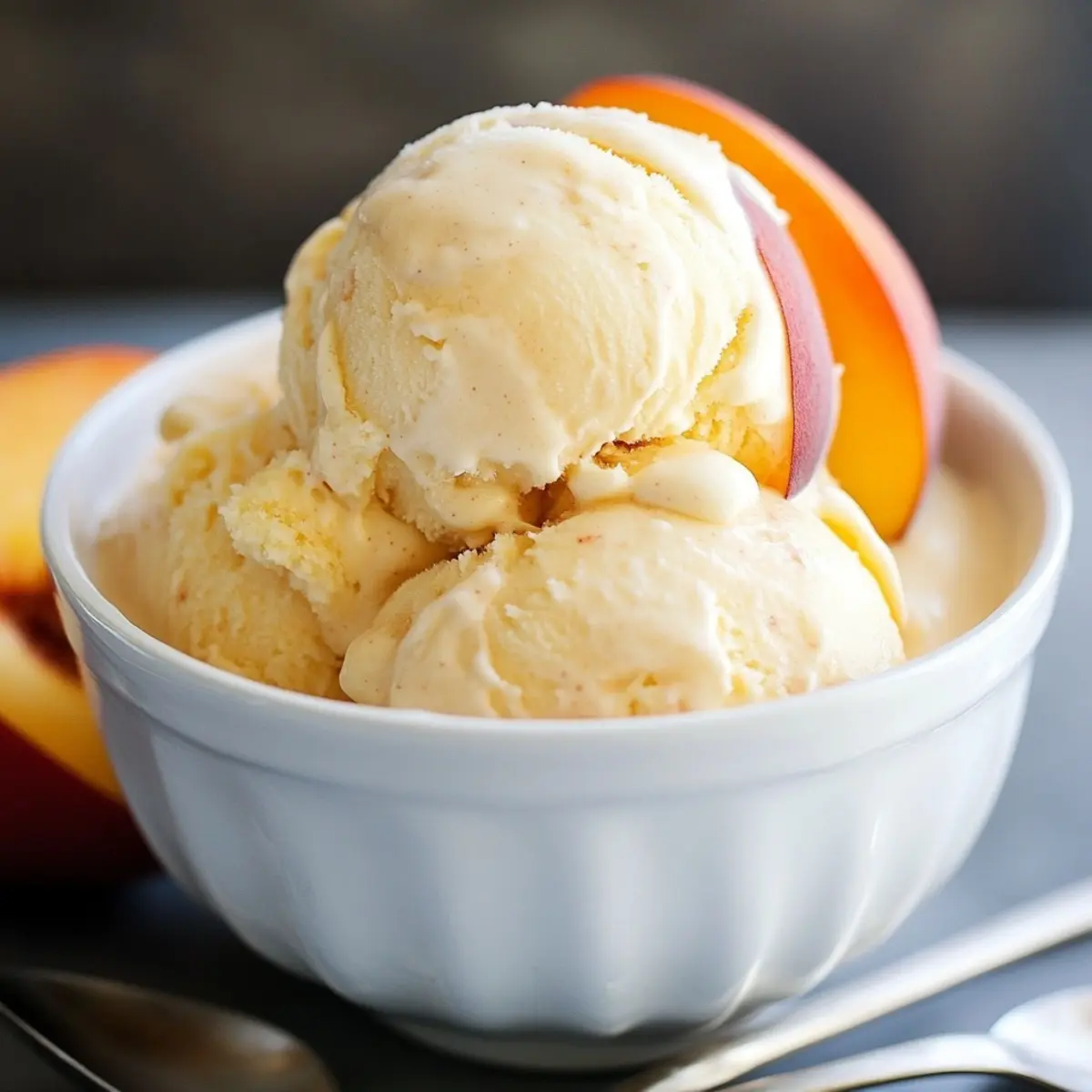 Best Old-Fashioned Peach Ice Cream Joy! - Inspire Spire
