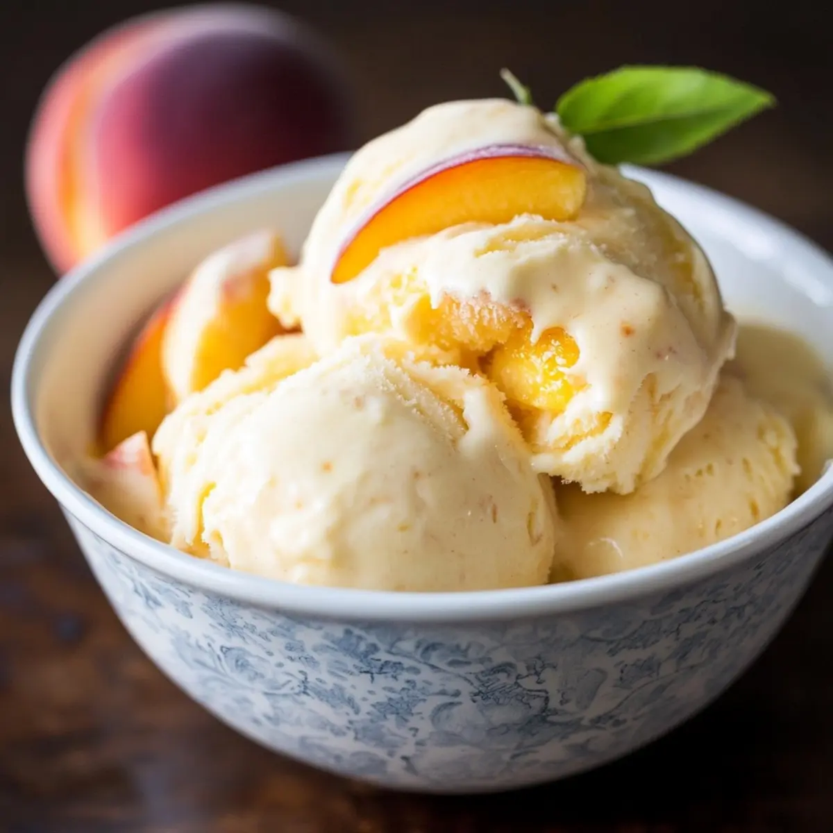 Best Old-Fashioned Peach Ice Cream Joy! - Inspire Spire