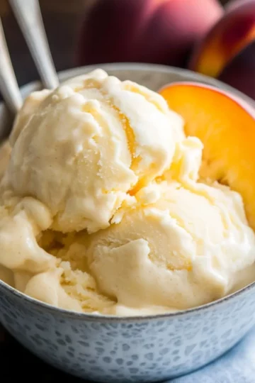 Best Old-Fashioned Peach Ice Cream Joy! - Inspire Spire